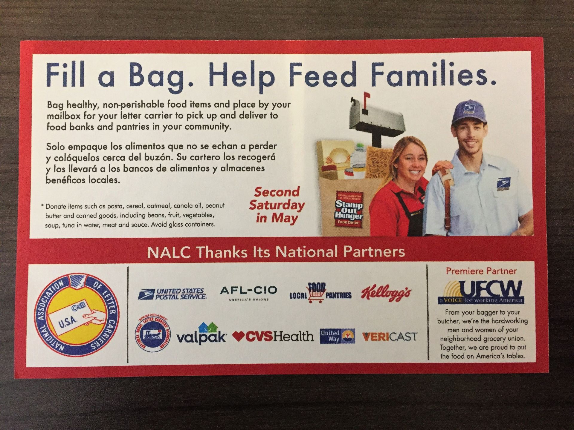 Stamp Out Hunger NALC Food Drive – Go Retire Psychiatrist